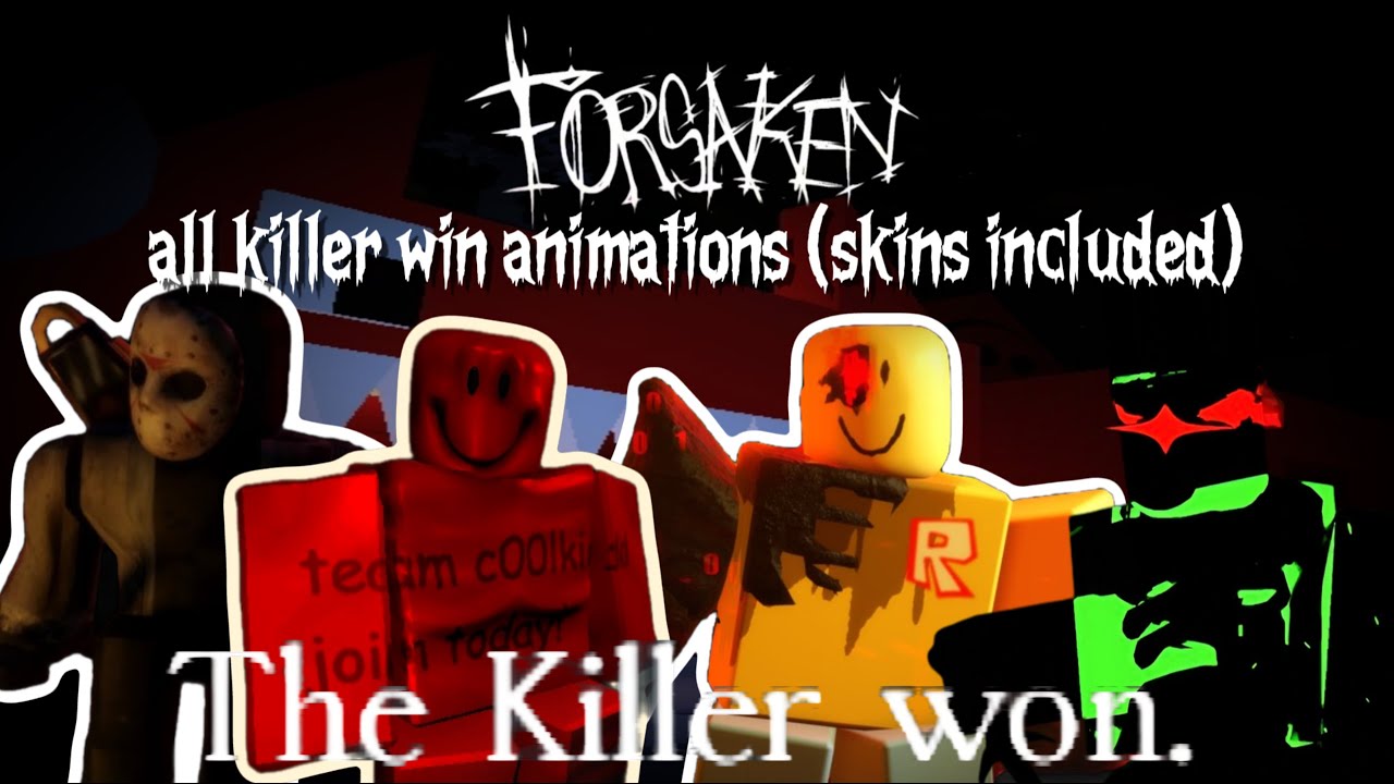 Roblox Forsaken ALL Killer Victory Animations (SKINS INCLUDED) - YouTube