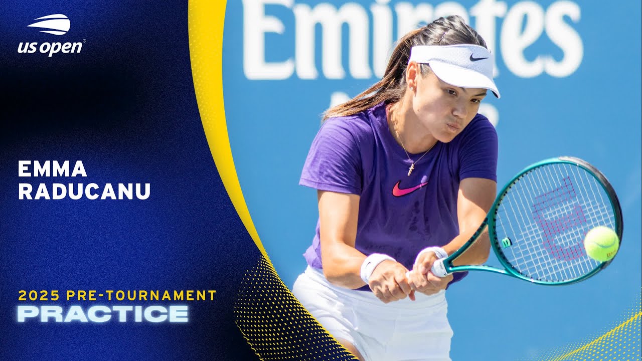 LIVE | Emma Raducanu | Practice Session | 2025 US Open - YouTube