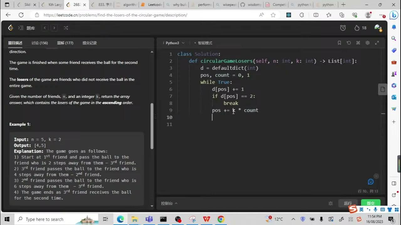 Leetcode 2682. Find the Losers of the Circular Game (math) - YouTube