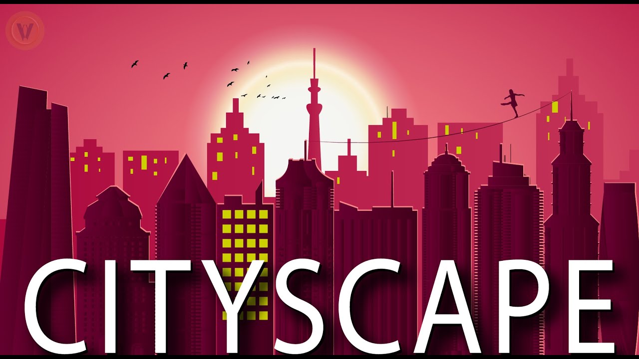 Cityscape Vector Illustration | Adobe Illustrator - YouTube
