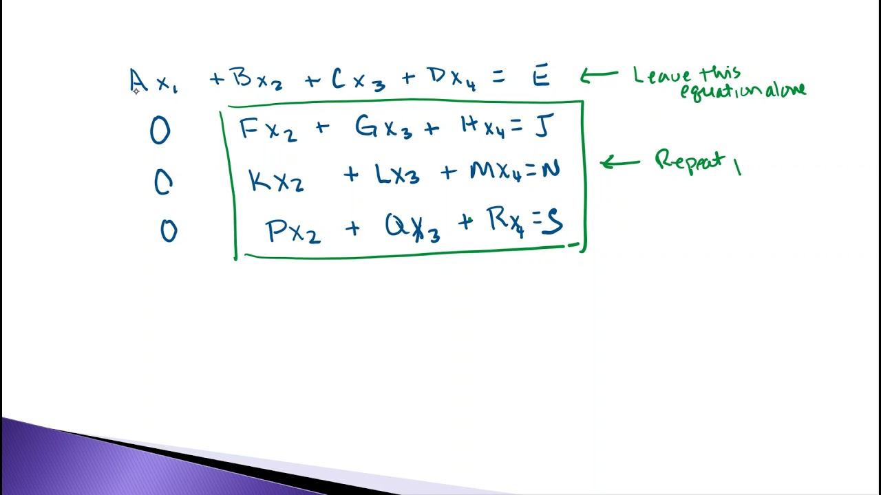 Solving Systems Of Linear Equations With Many Variables YouTube Solving Systems Of Linear Equations With Many Variables YouTube