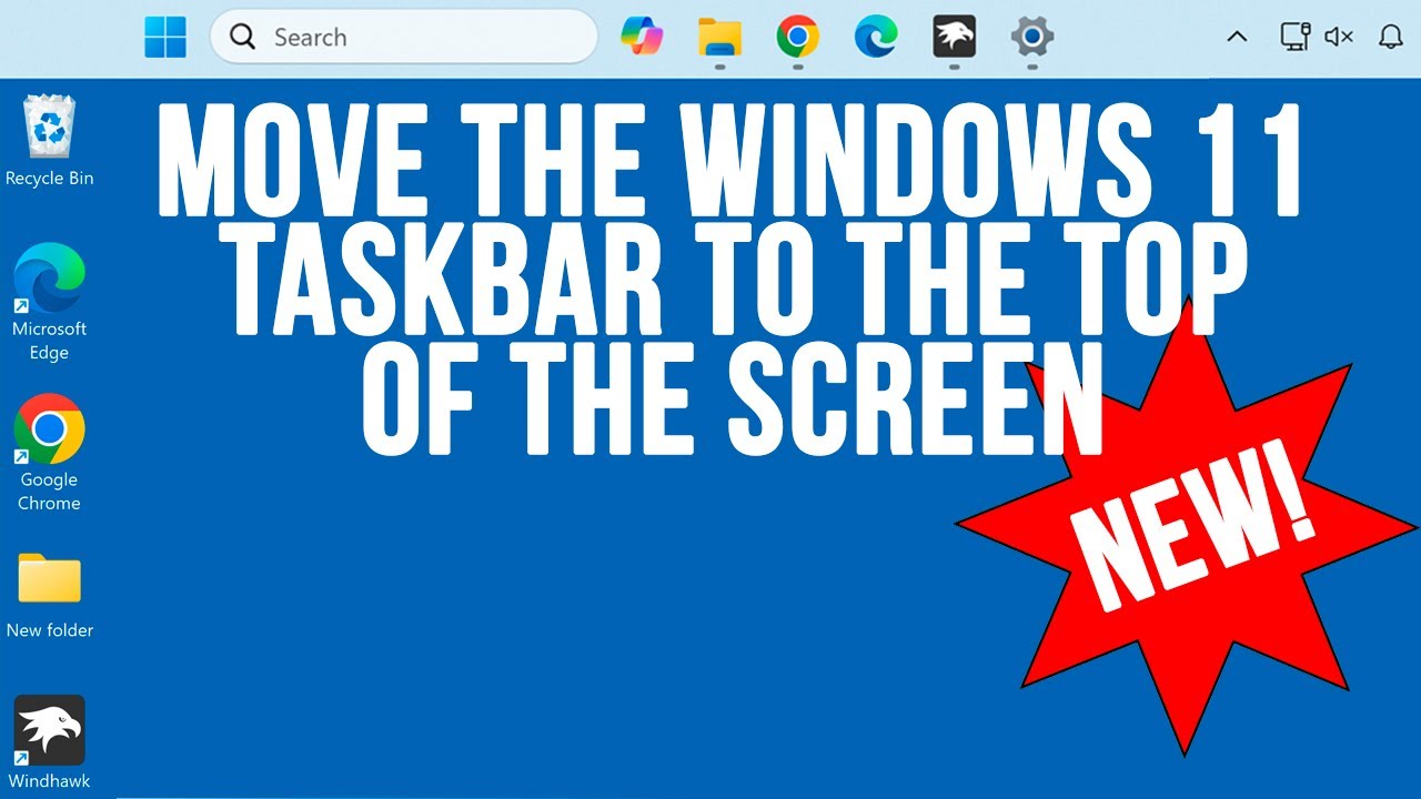 How to Move the Windows 11 Taskbar to the Top of Your Monitor - YouTube