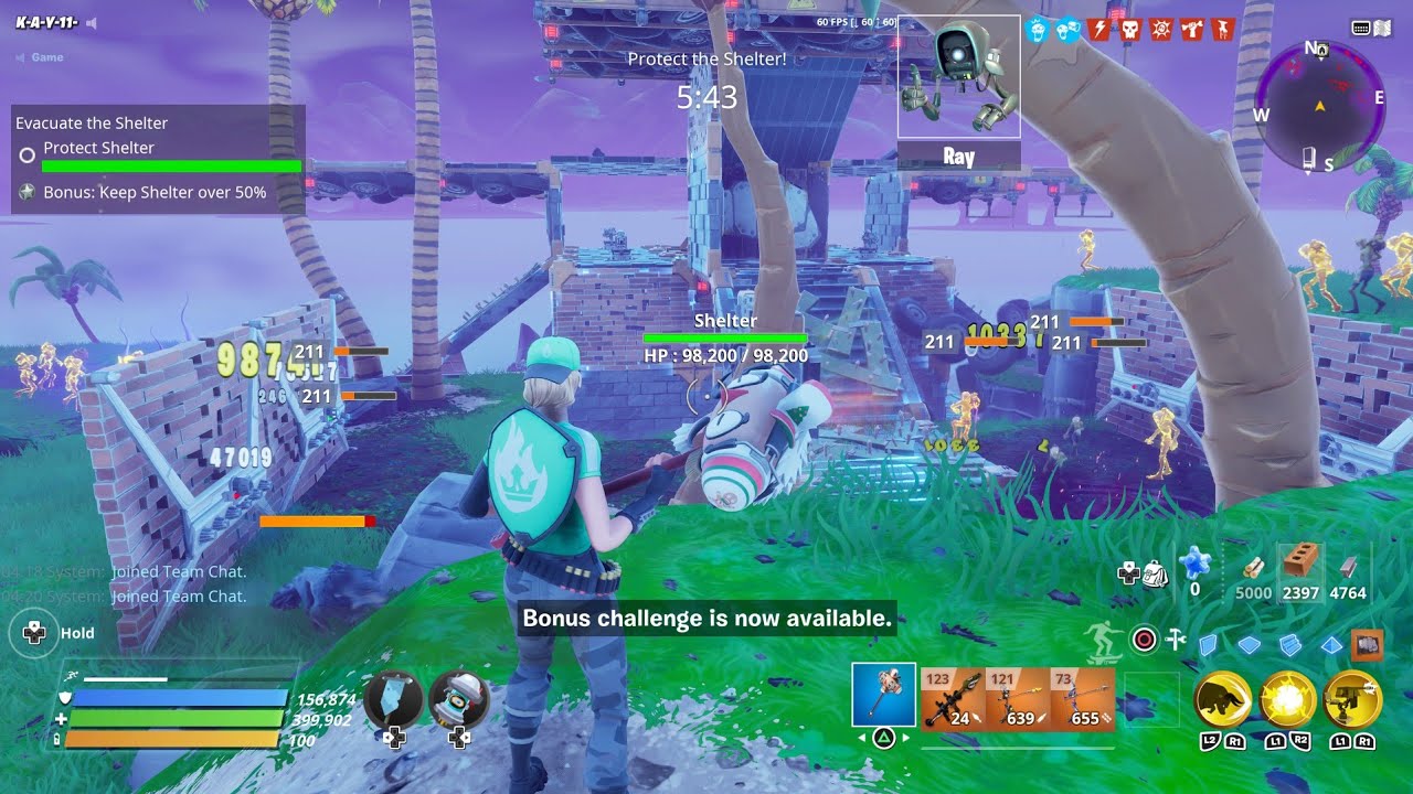 Fortnite stw venture 140 x4 evacuate the shilter solo smasher heavy ...