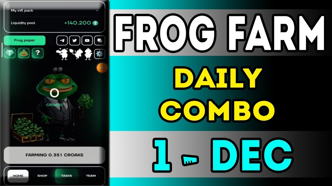 Frog Farm Daily Cipher 1st December 2024 | Today Frog Farm Daily Cioher ...
