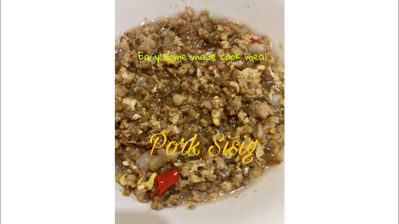 PORK SISIG / Home cooked meal / Pasok sa budget - YouTube