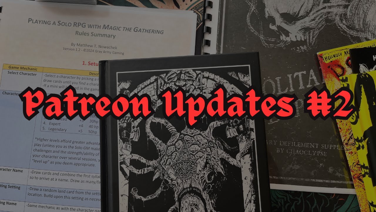Patreon Update 2 | Vote for TTRPG Tuesday, Solo Magic: The Gathering ...