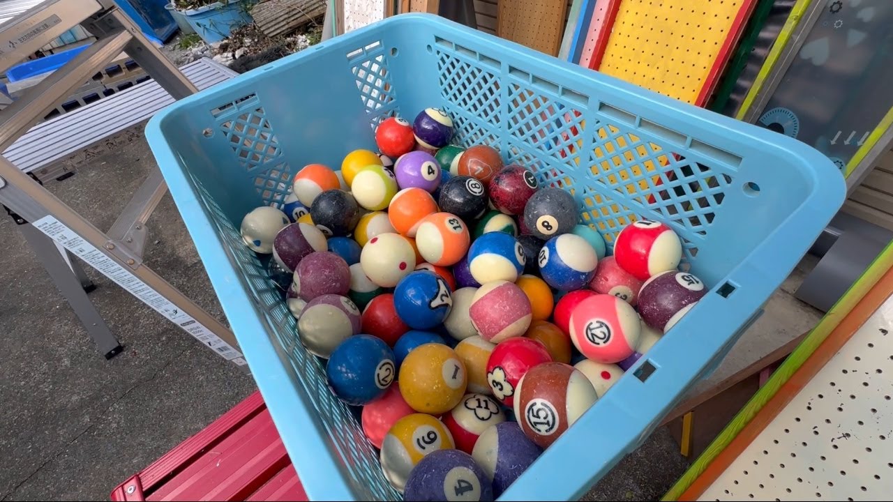 100 Billiard Balls☆How to Make the World's Most Relaxing Artistic Video ...