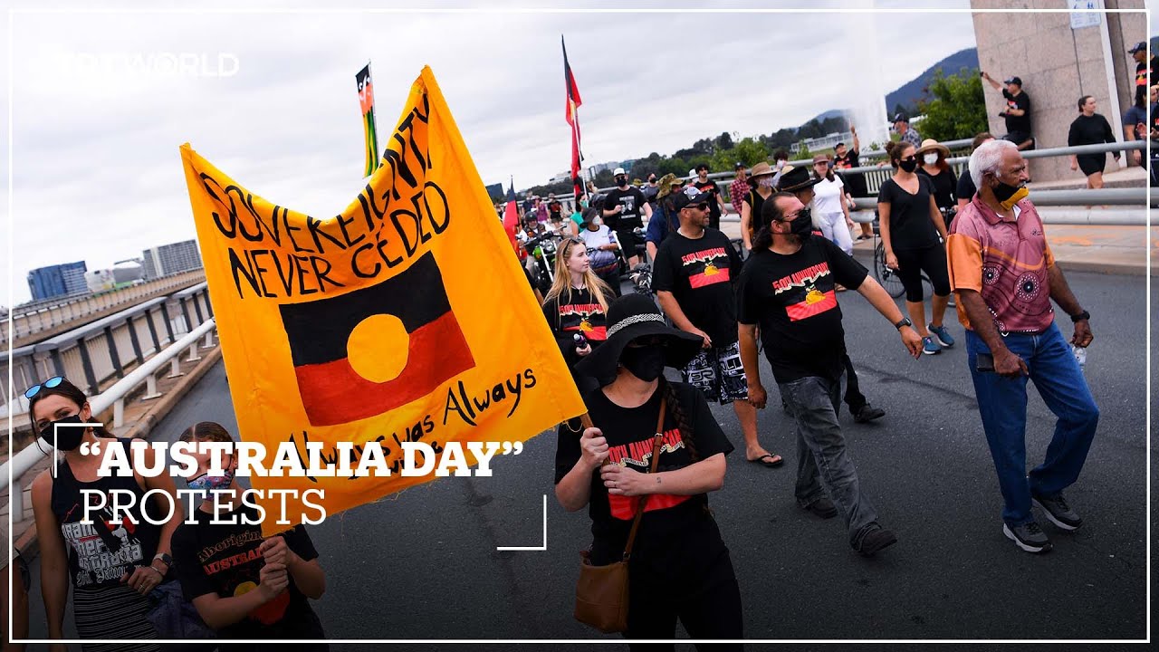 Protesters in Australia march for Indigenous people's rights on ...