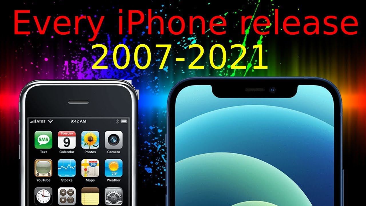 Every iPhone release from 2007-2021 including iPhone 12 - YouTube