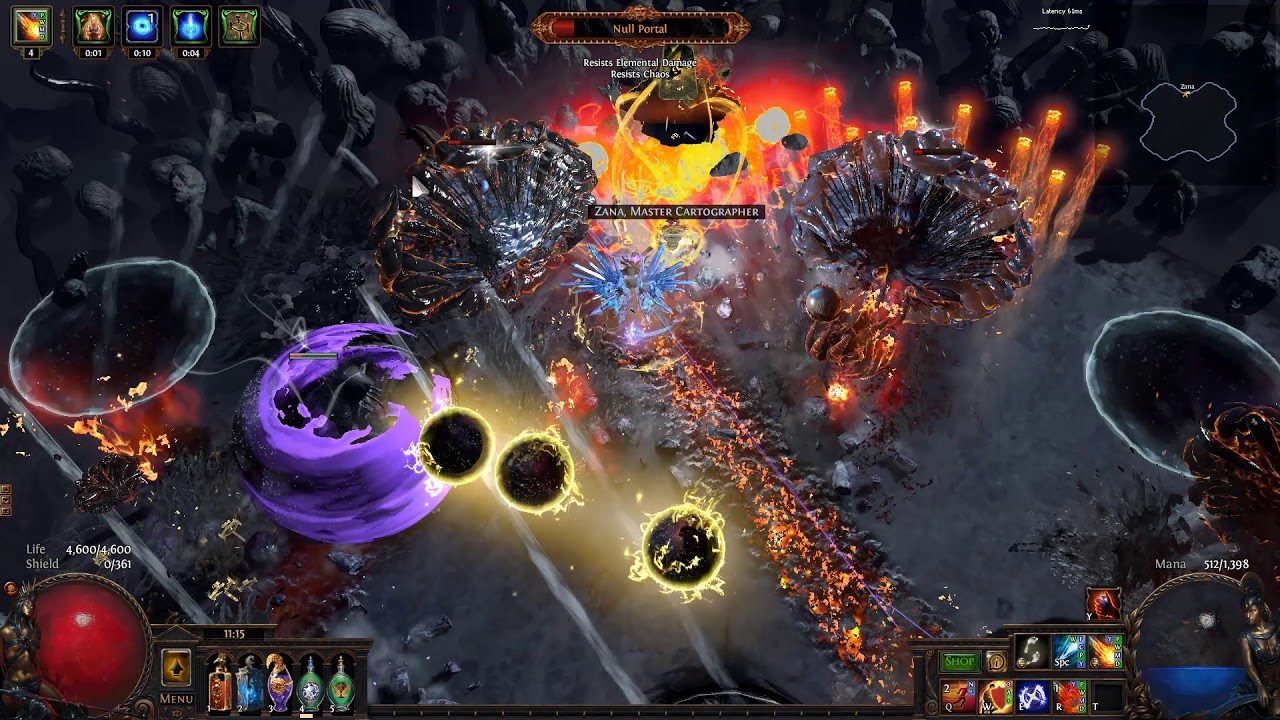 Ice Spear / Fireball Miner Leaguestarter vs Uber Elder (3.7 Legion ...