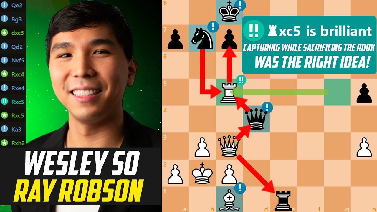Wesley So *STUNNED* Ray Robson with Brilliant Rook Sacrifice - Saint ...