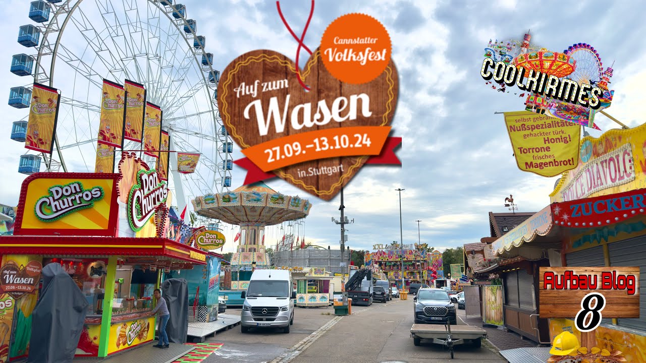 177. Cannstatter Volksfest 2024 | 2 Tage vor beginn - Aufbau Blog 8 (25 ...