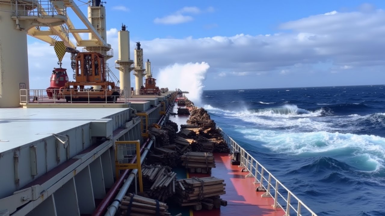 Day 1 of Force 8 Gale in the Atlantic | Ship Battles 10m Waves - YouTube