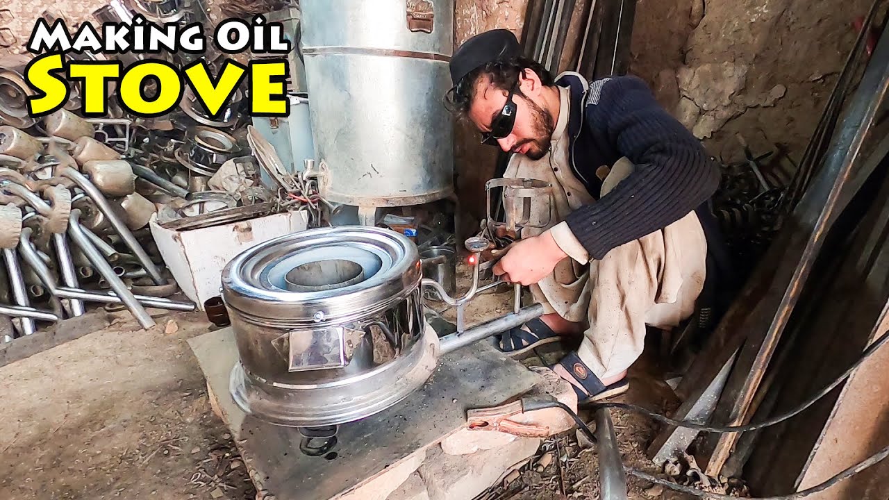 Used Engine Oil Burning Stove | How To Make a Used Oil Stove By Hand ...