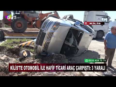 Kilis'te otomobil ile hafif ticari araç çarpıştı 3 yaralı