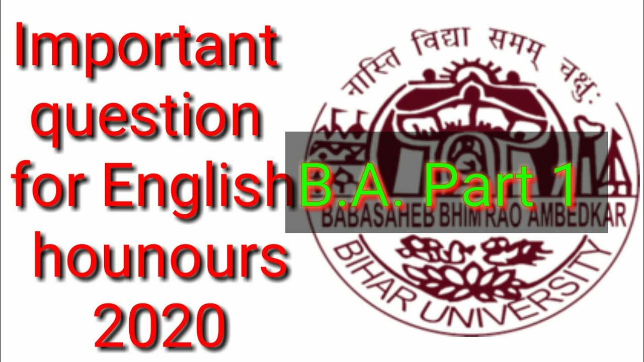 Important Question For English Honours BA Part 1 2020 YouTube important-question-for-english-honours-ba-part-1-2020-youtube