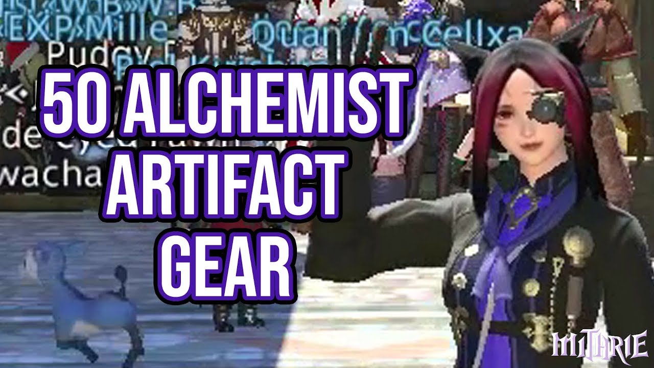 FFXIV 2.0 0081 Alchemist Quest Level 50 + Artifact Gear - YouTube