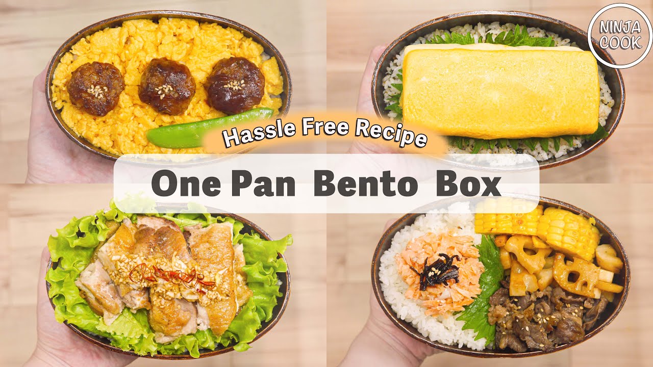 【ONE PAN BENTO】A week of japanese bento made with a one pan. hamburg ...