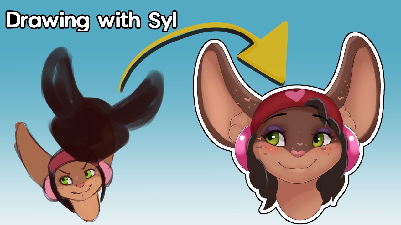 Furry Art Tutorial: Drafting Gestures, Sketches, and Colors - YouTube