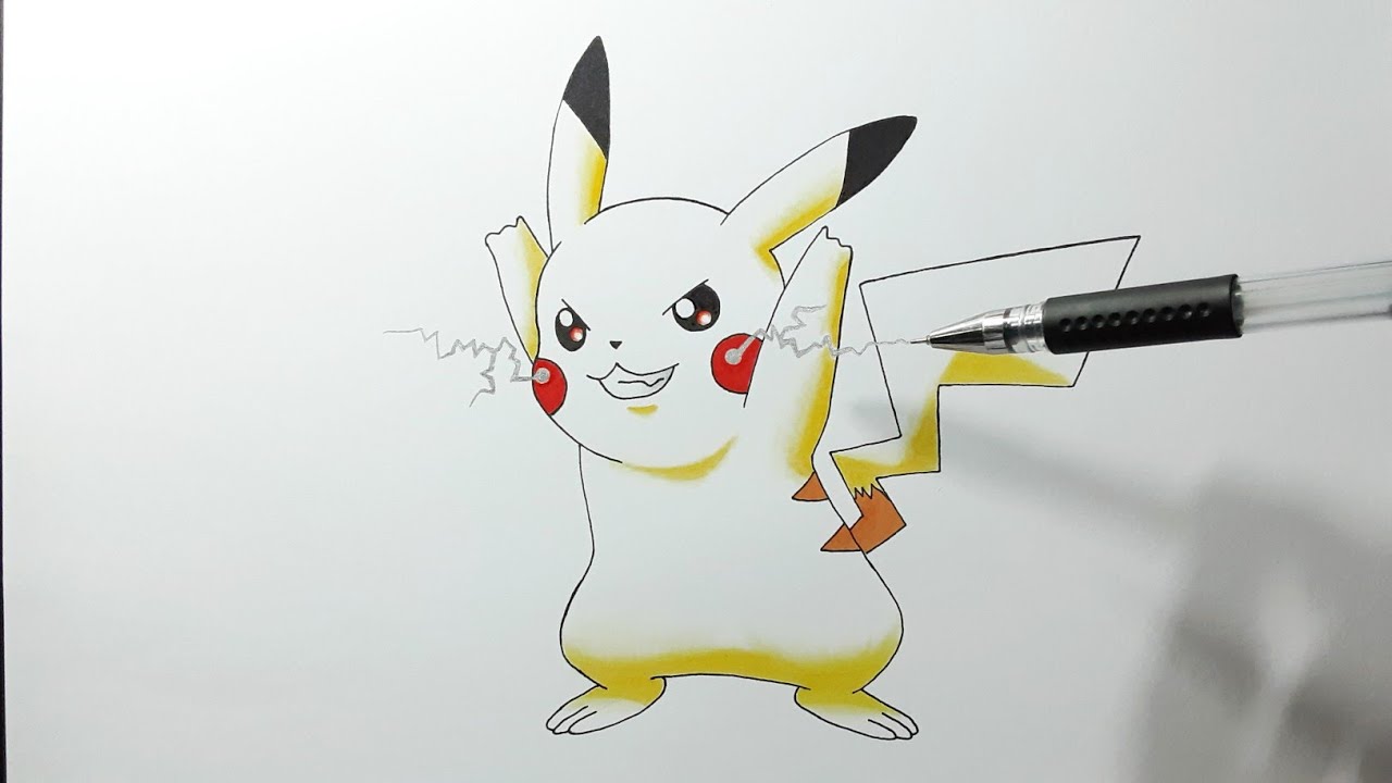 How to draw Pikachu | step by step (532) - YouTube