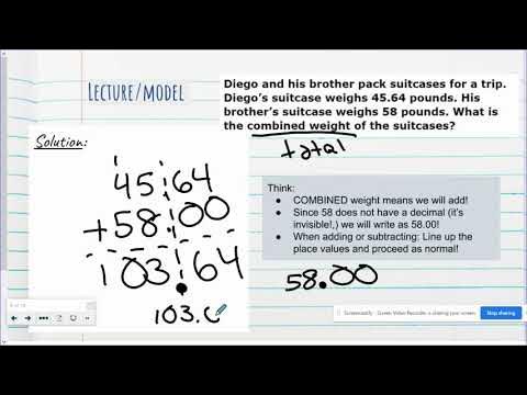 1-1 Fluently Add, Subtract, and Multiply Decimals - YouTube