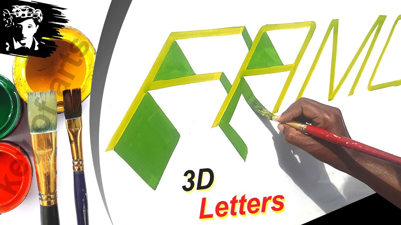 Famous Painting 3D Letters Sign Board Writing Floating Fonts - key of ...