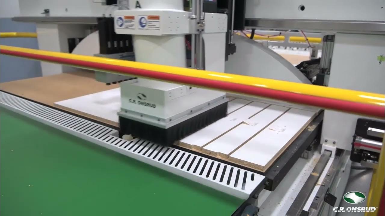 3 Axis 7' wide CNC Router The C R Onsrud G Series Automated Panel Processing System + Labeling ...