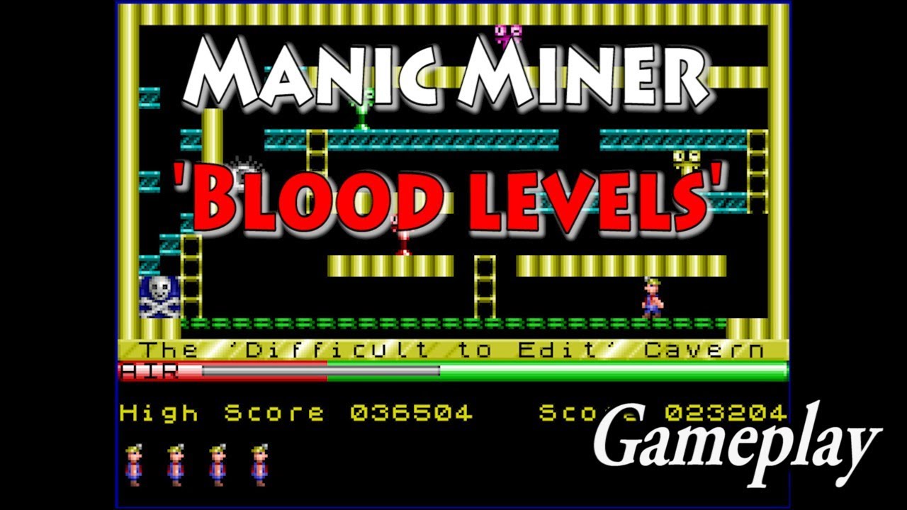 Manic Miner (PC) 'Blood Levels' Gameplay - YouTube