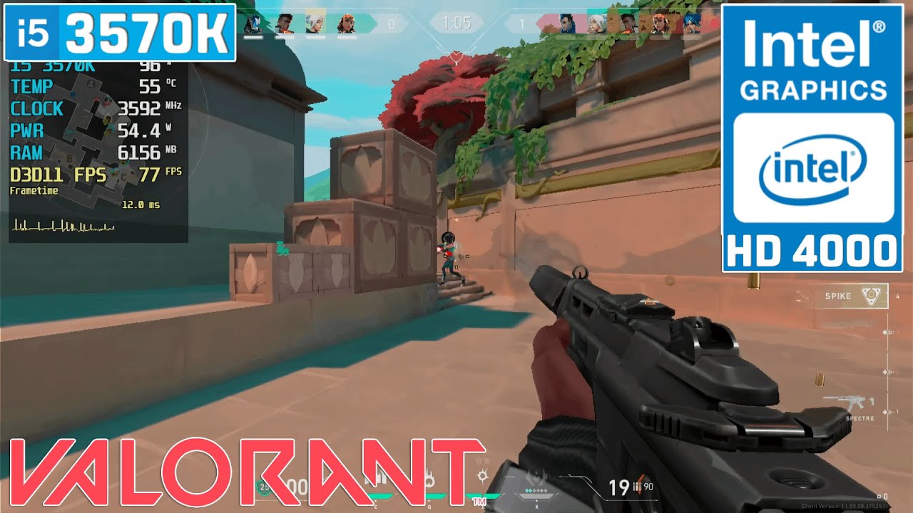 Valorant - i5 3570K + Intel HD Graphics 4000 - YouTube