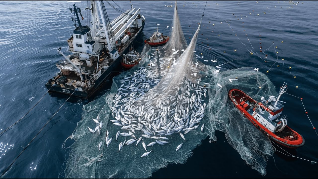 Unbelievable Catch! European Trawlers Harvest Mountains of Fish on the ...