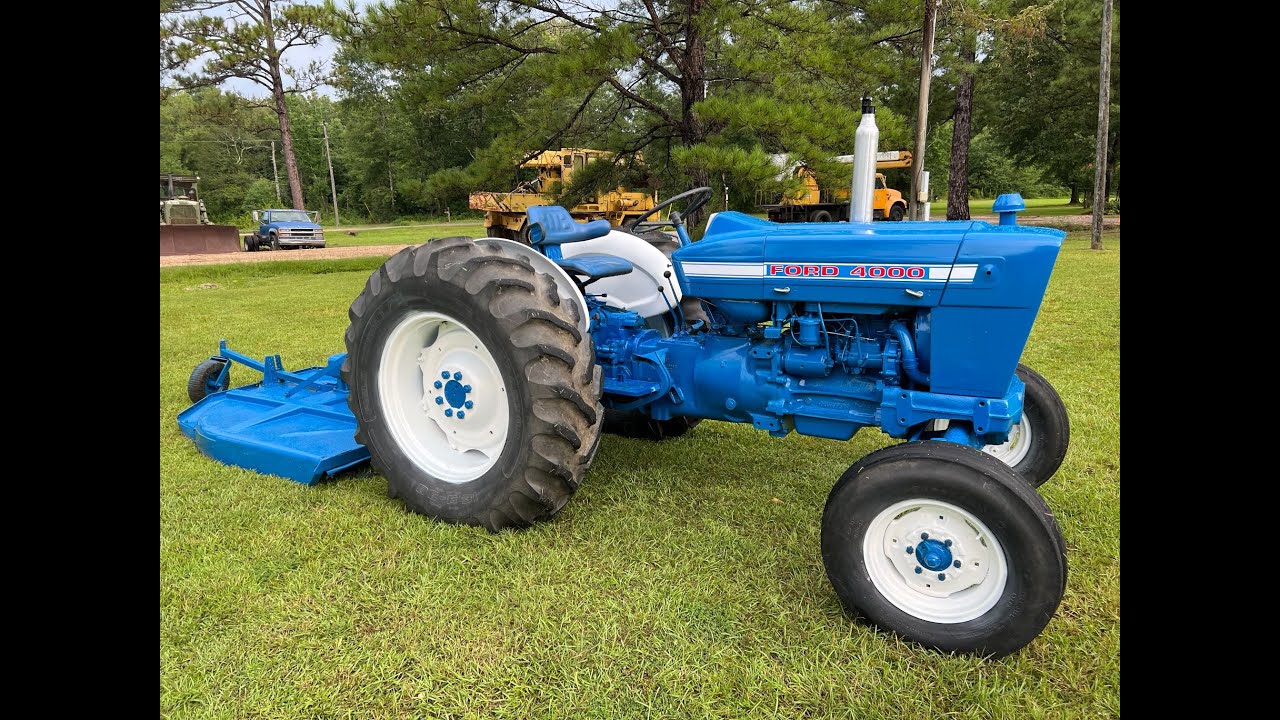 Ford 4000 2WD Utility Tractor with Rhino Rotary Mower SN540 Lot#319 ...