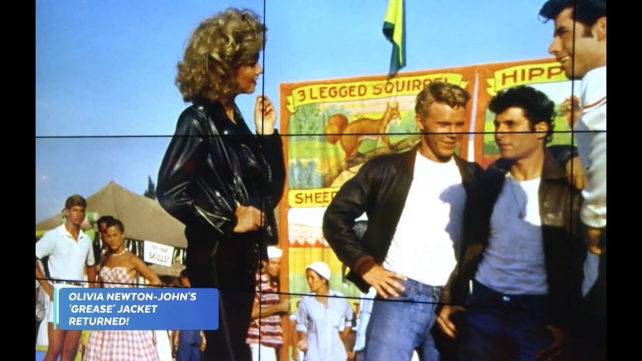 Olivia Newton-John's "Grease" Jacket Returned To Her! - YouTube