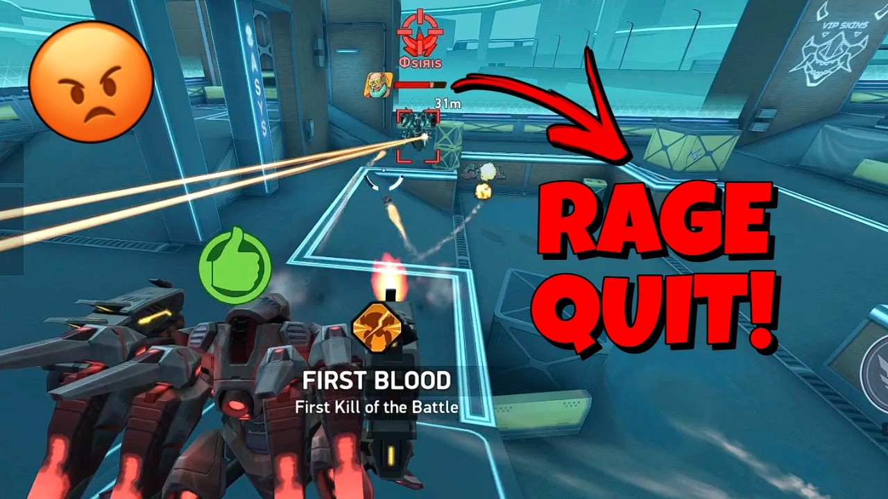 He RAGE QUITS During HANGER SHOWDOWN in Mech Arena! 😱 Epic Meltdown ...