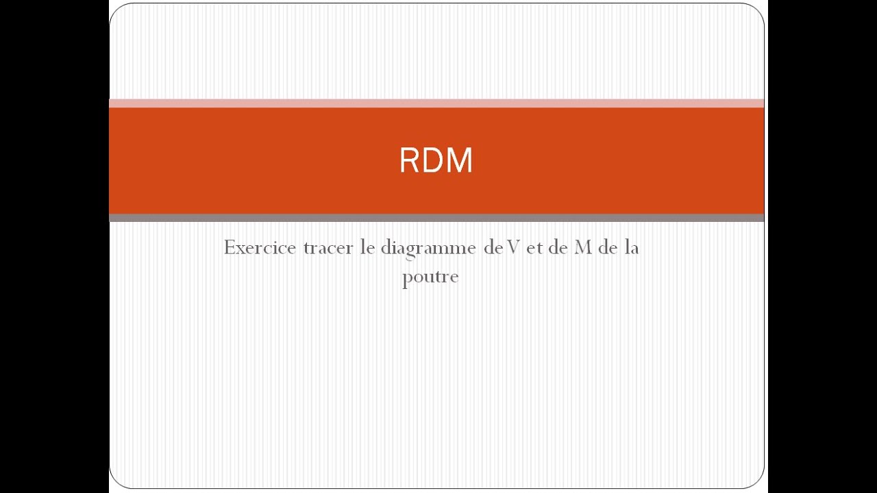 RDM tracer le diagramme étapes 1 & 2 - YouTube