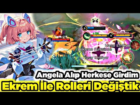 ANGELA OLUP EKREME GİRDİM!!! ROLLERİ DEĞİŞTİK MUHTEŞEM OLDU Mobile Legends Sensey