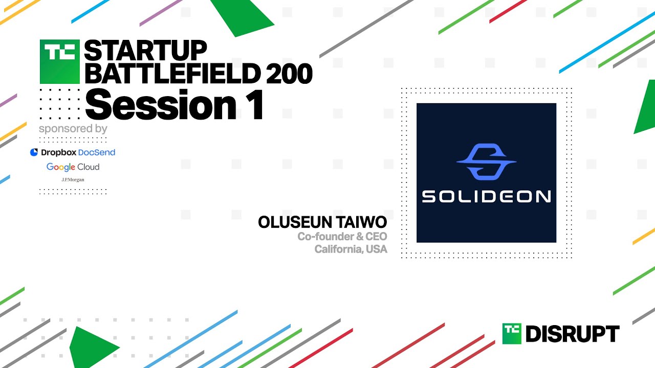 2024 Startup Battlefield Top 20 Finalists: Solideon | TechCrunch ...