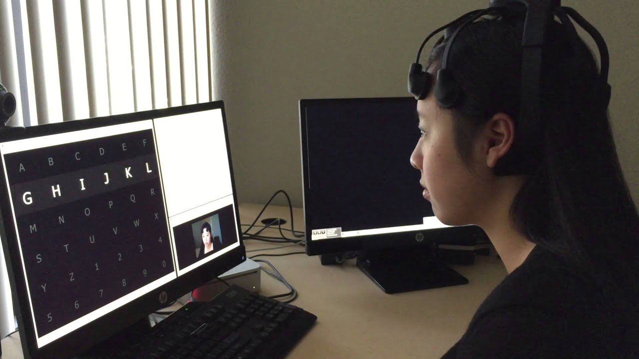 Cognionics Dry EEG P300 Speller Demo - YouTube
