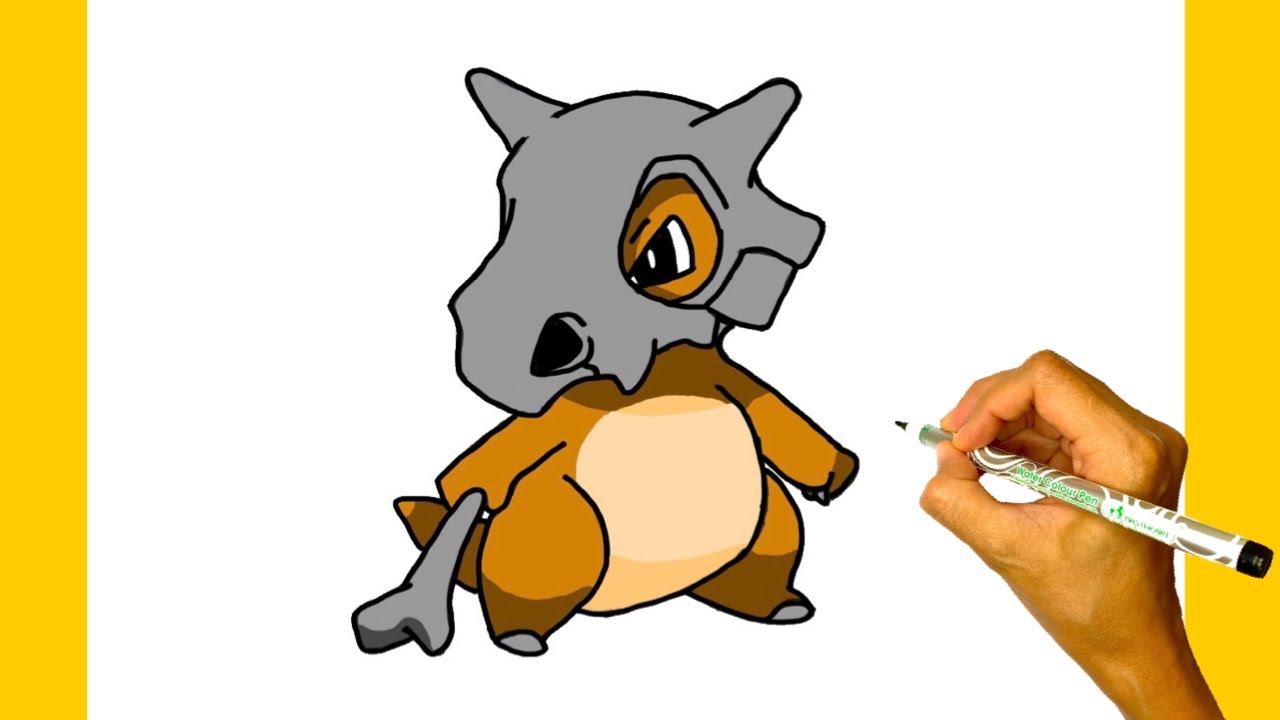 How to draw and paint Pokémon Cubone | Pokemon Satisfying videos สอนวาด ...