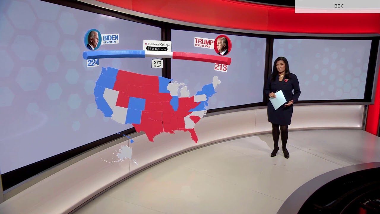 BBC News 2020 U.S. election augmented reality graphics - YouTube