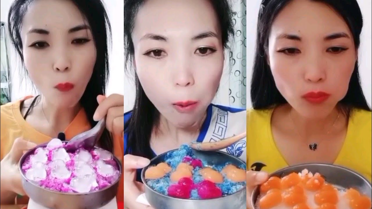 bitesonly - spoonfull shaved ice w duck shape jewelry ice - YouTube