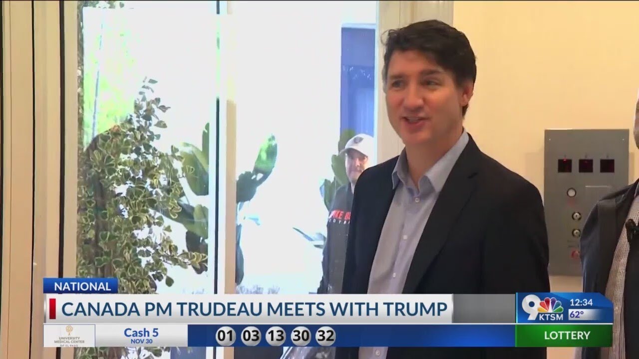 Canada's Prime Minister Trudeau meets with Trump - YouTube