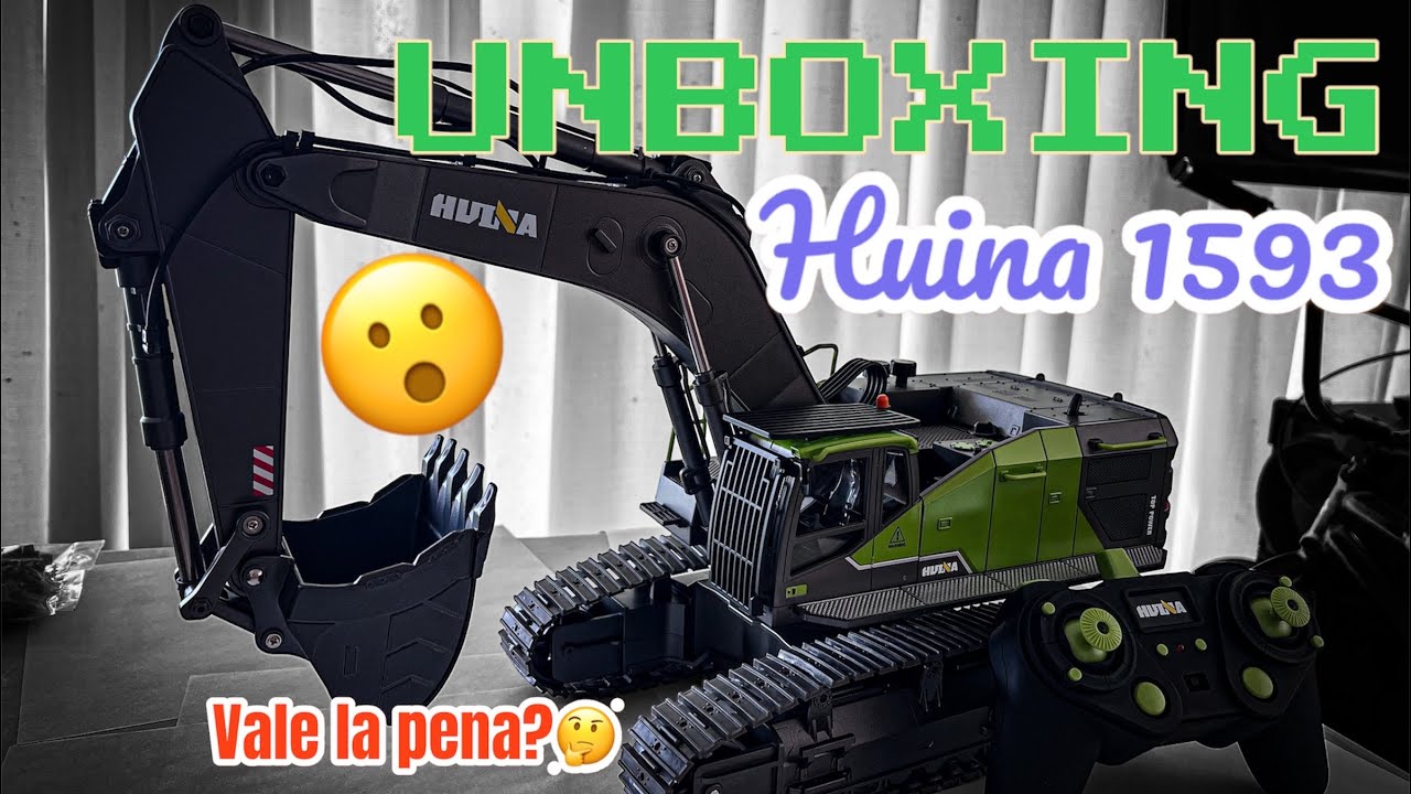 Unboxing huina 1593 (excavadora rc), VALE LA PENA LOS 900 soles???🤔😮🚜 ...