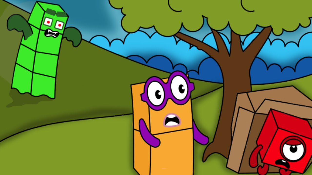 Numberblocks 2 and 1 in danger, - a coloring story created by ...