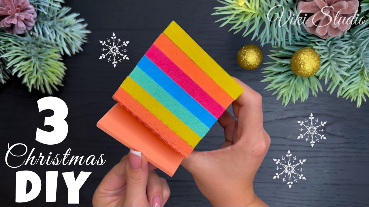 3 Christmas Craft Ideas! DIY Sticky Note Christmas decorations 2025 ...