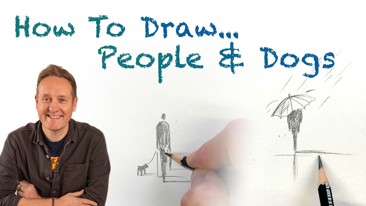 How To Draw People & Dogs ️ - YouTube