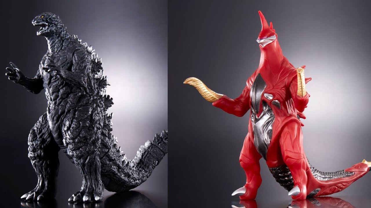 Bandai Movie Monster Series Gemstone Godzilla and Gigan Rex Showcase ...