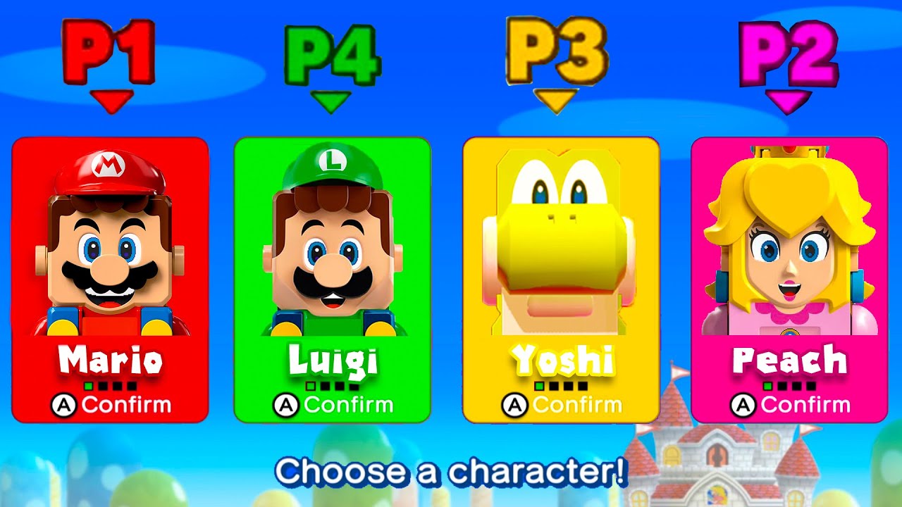 New Super Mario Bros U Deluxe - All LEGO Mario Characters in BOOST RUSH ...