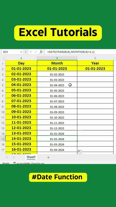 How to Use the DATE Function in Excel | Excel Tutorial for Beginners - YouTube