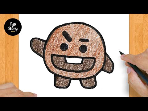 #15 How to Draw a Shooky BT21 - Easy Drawing Tutorial - YouTube