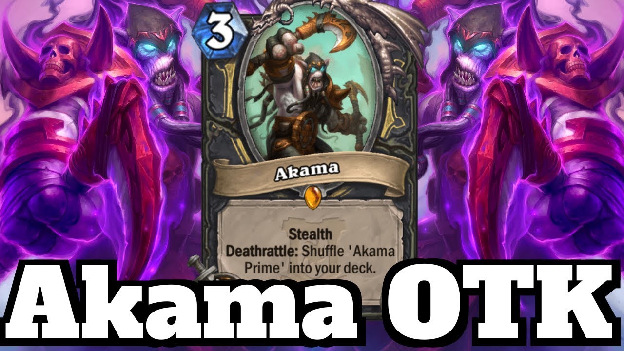 Permanently STEALTHED! Akama Prime Combo! | Hearthstone - YouTube